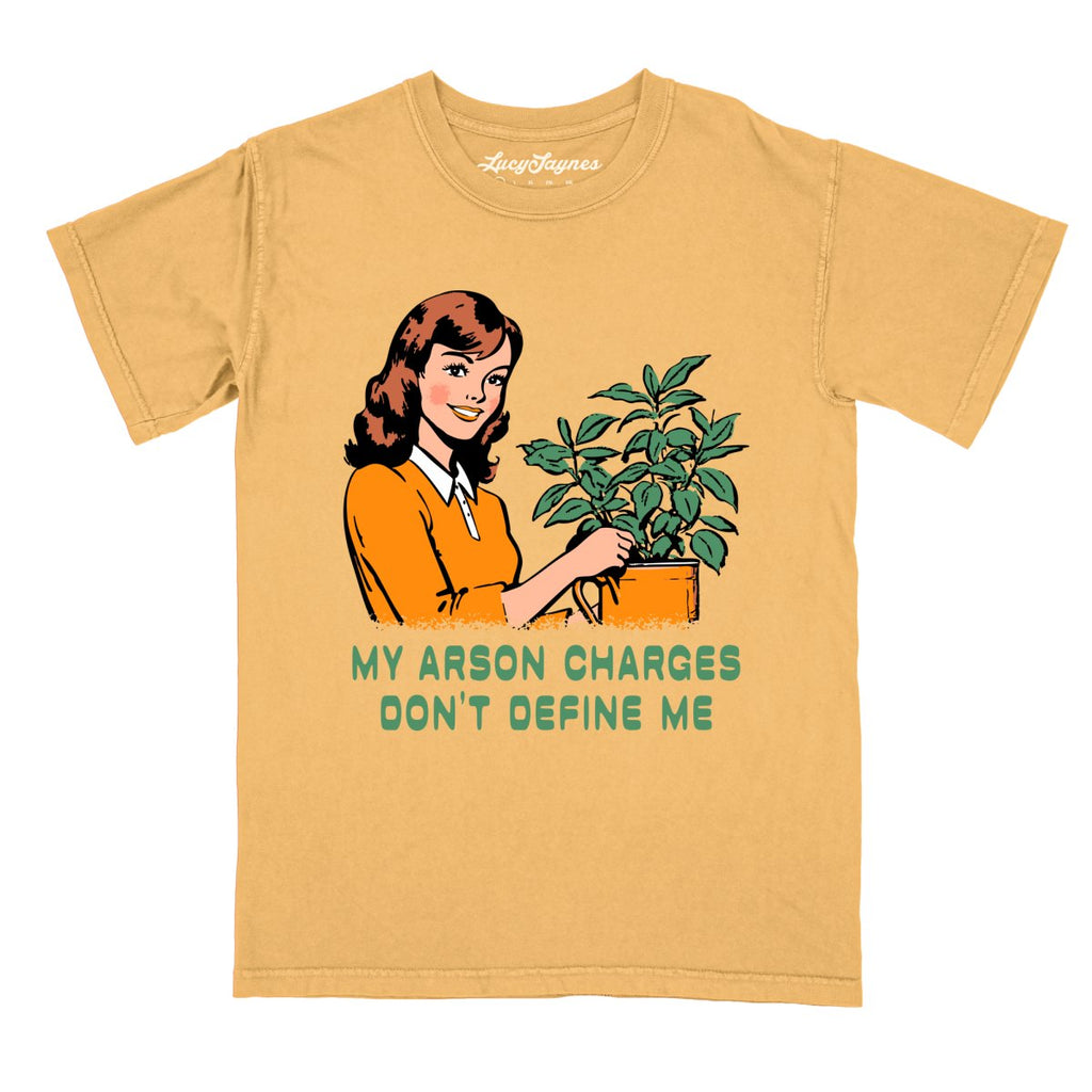 My Arson Charges Don't Define Me Comfort Colors Tee – Lucy Jaynes